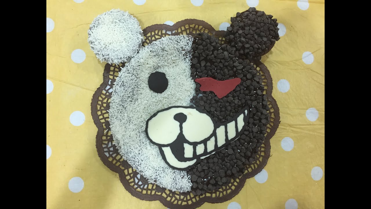 How to make Monokuma Brownies from Anime Danganronpa - YouTube