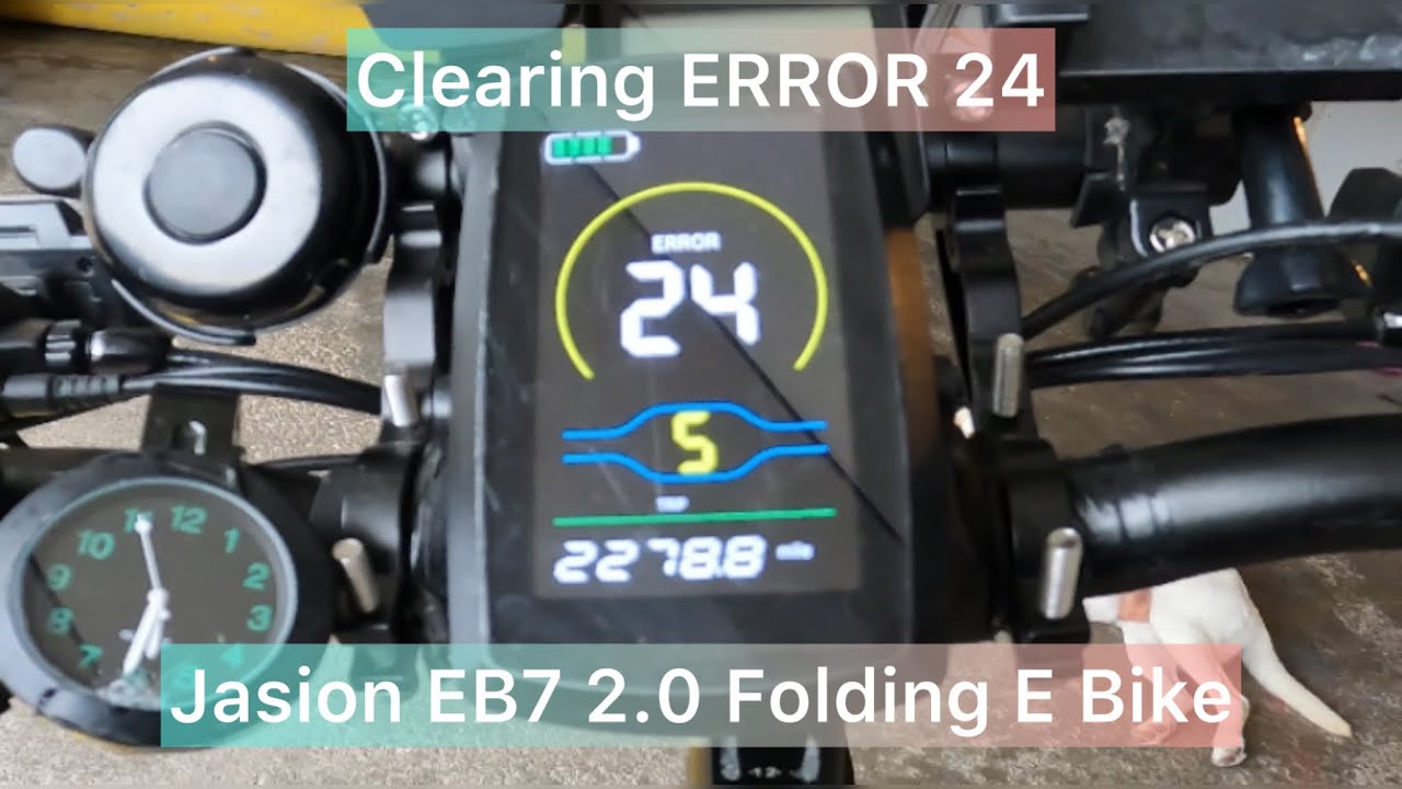 Clearing ERROR 24 on a Jasion EB7 2.0 (Folding E Bike) - YouTube