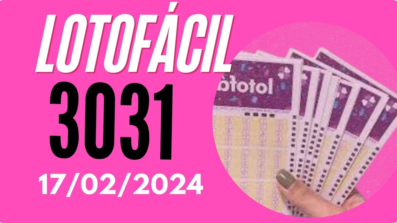 Resultado Lotofácil 3031 hoje - Resultado Lotofácil concurso 3031 - YouTube
