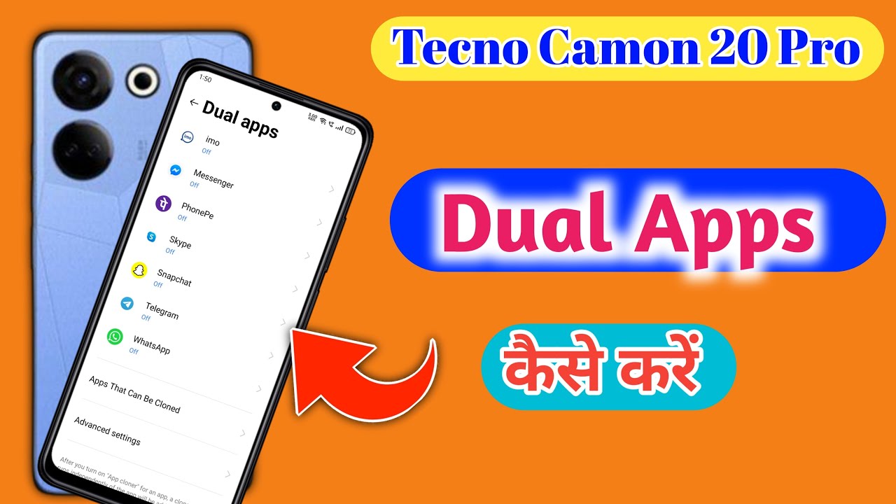 Tecno camon 20 pro App Clone & Dual App Setting // How To Dual App ...
