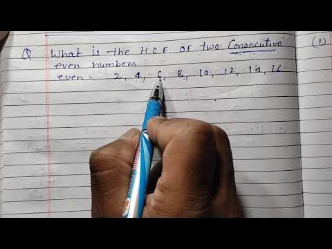 Find the HCF of two consecutive even numbers - YouTube