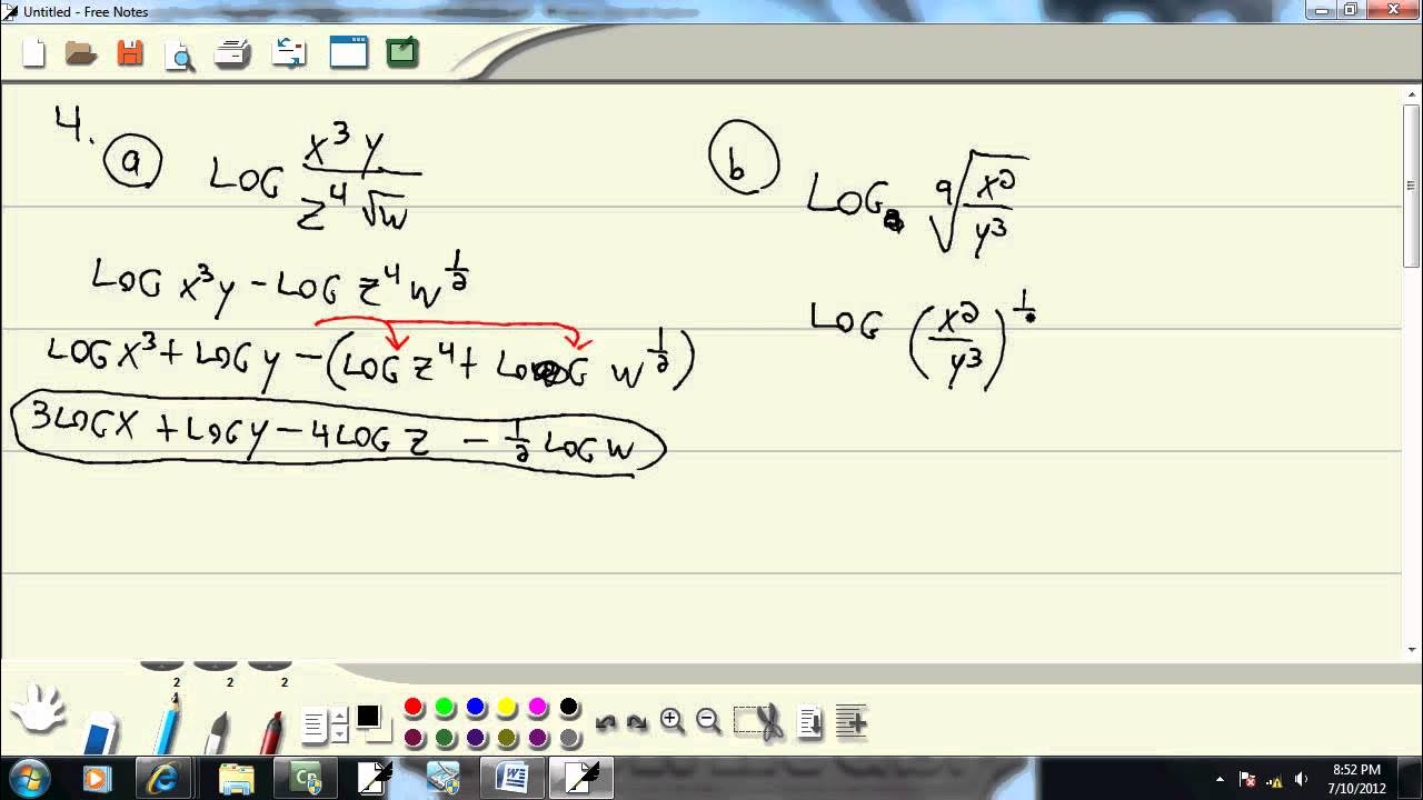 College Algebra - Chapter 4 Test - Problem 4 - Youtube