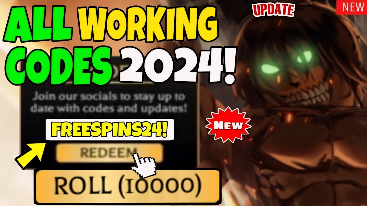 *NEW* ALL WORKING CODES FOR ATTACK ON TITAN REVOLUTION CODES 2024 ...