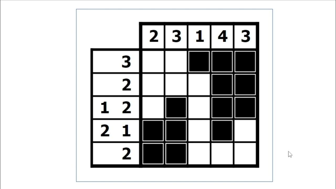 How To Solve Nonogram (Picross, Griddlers, Hanjie, Paint by Numbers) Puzzles - YouTube