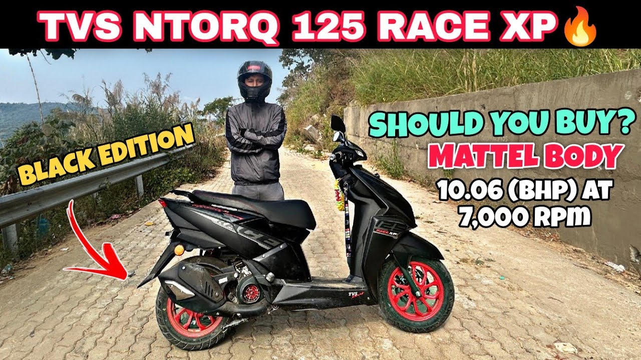 2025 TVS Ntorq 125 Race XP Black Colour Detail Review - Should You Buy ...