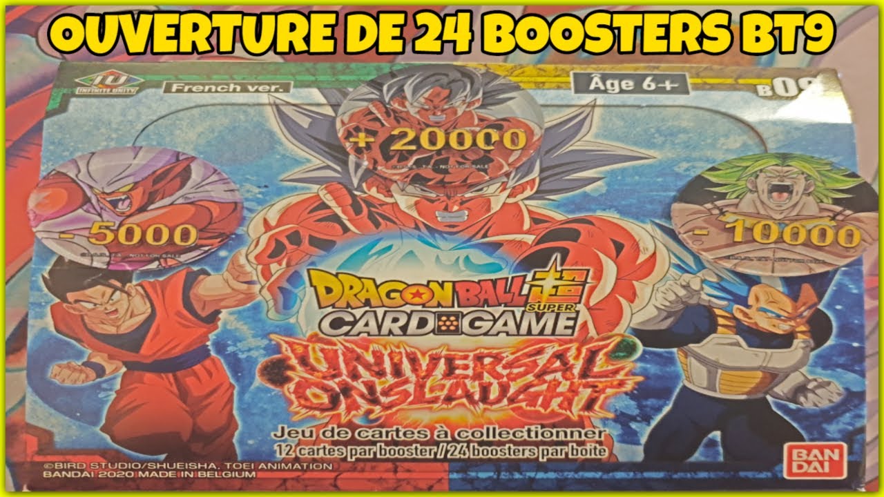 OUVERTURE DISPLAY/24 BOOSTERS BT9 UNIVERSAL ONSLAUGHT - DRAGON BALL SUPER CARD GAME - YouTube