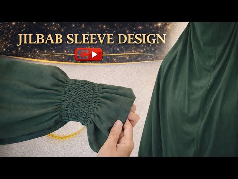 Trendy modest jilbab sleeve design #mymultiskills #handembroidery