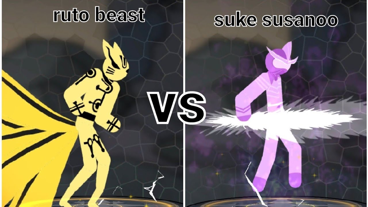stickman warriors ruto beast 💪vs suke susanoo 💪 - YouTube