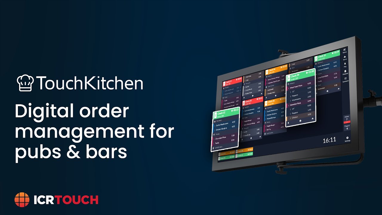 TouchKitchen order management systems for pubs & bars | ICRTouch - YouTube