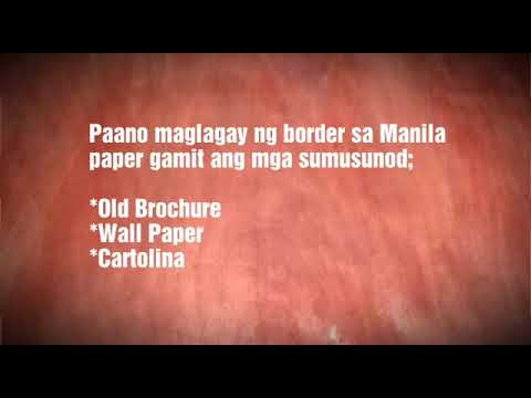 Putting Border on A Manila Paper. - YouTube