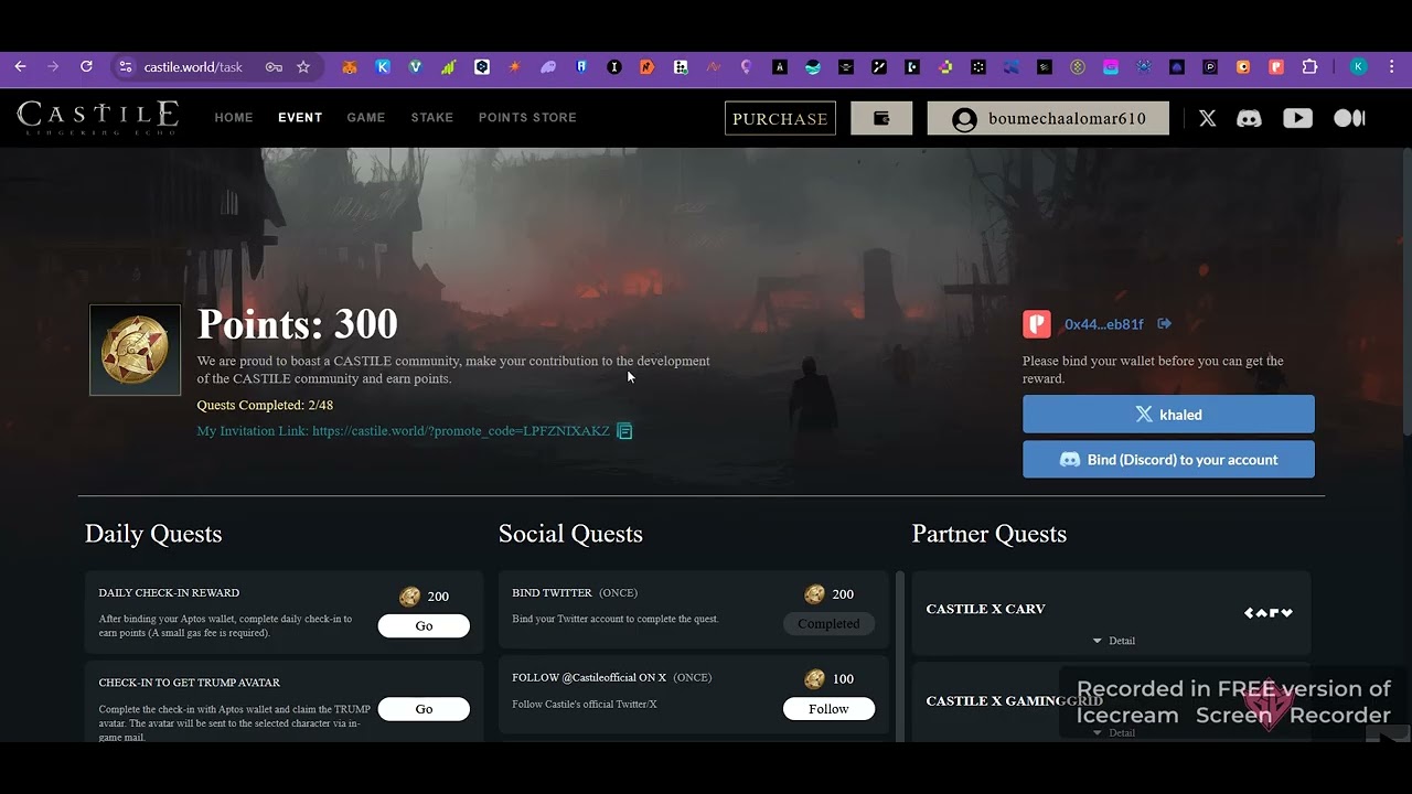 Castile free airdrop full guide | لا تضيع هذا الأيردروب المجاني - YouTube