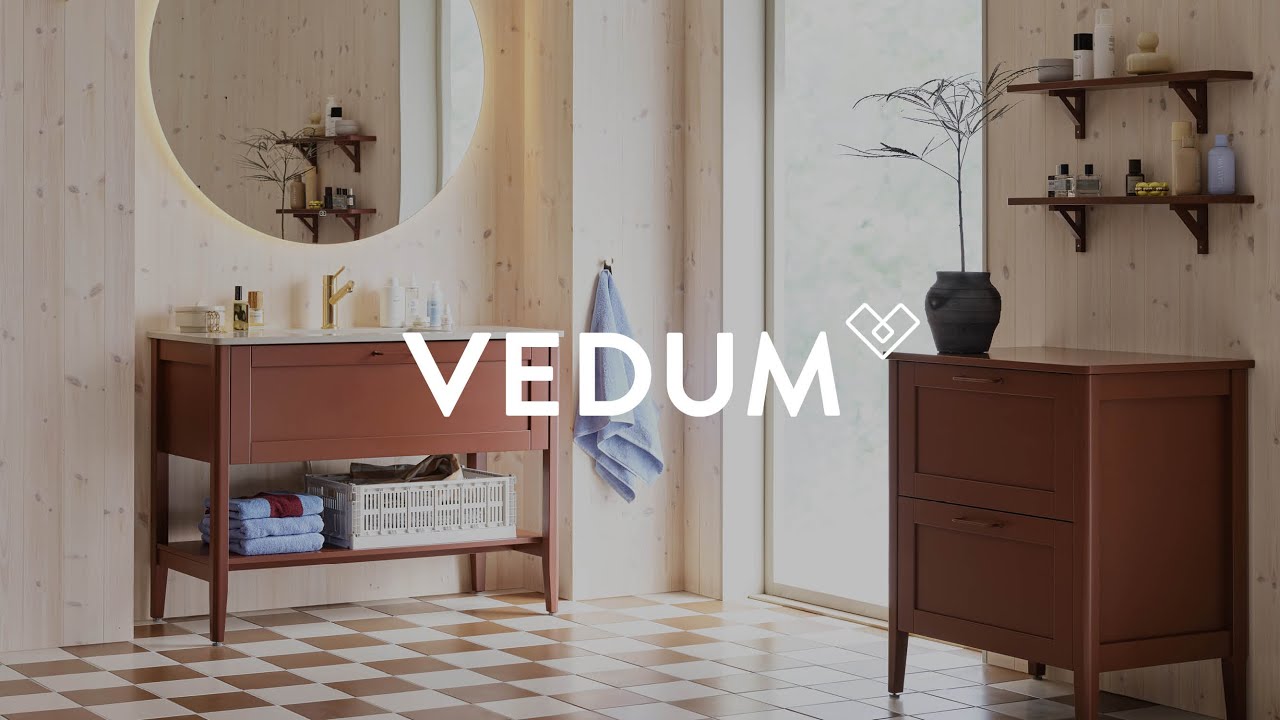 Vedum Kök & Bad - Ett tidlöst badrum med naturligt varma kulörer och ...