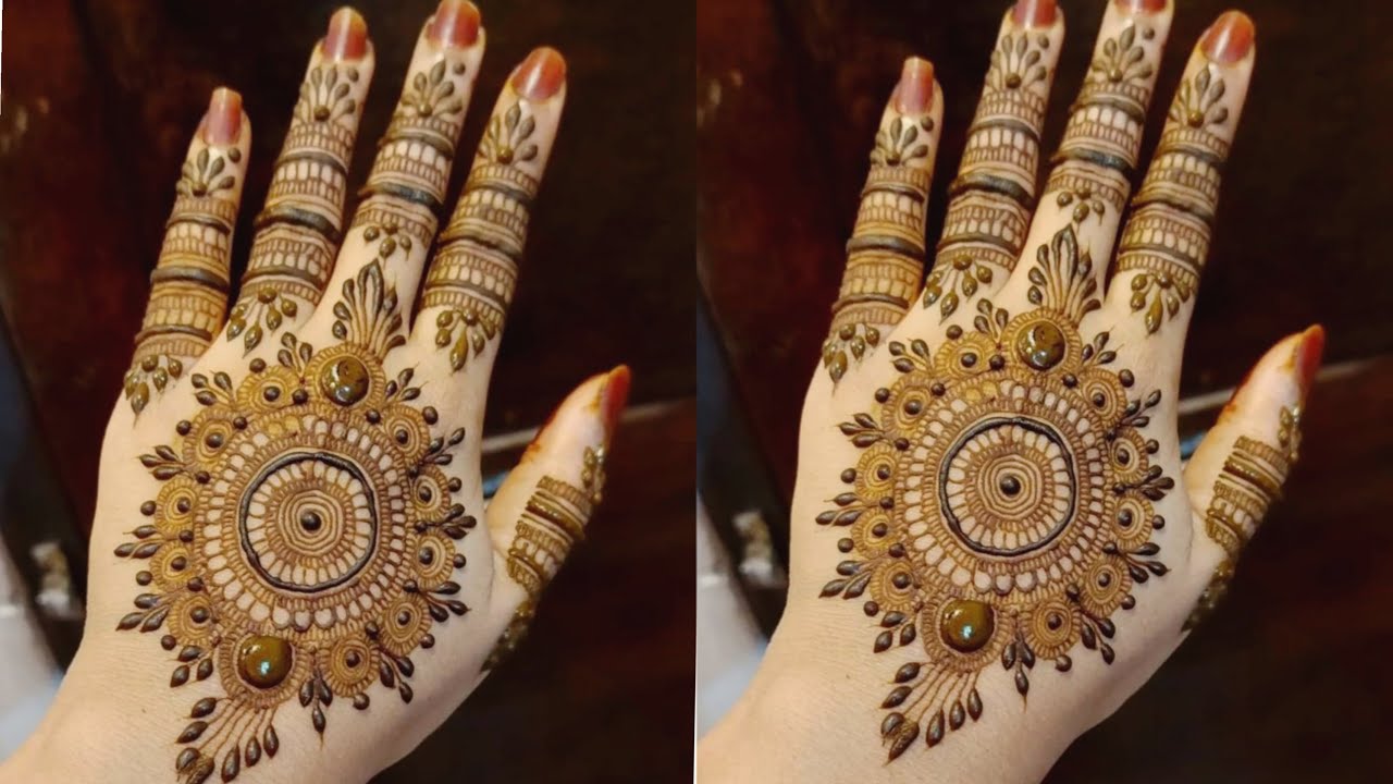 Latest gol tikki mehndi design || Bridal tikki mehndi design || tikki ...