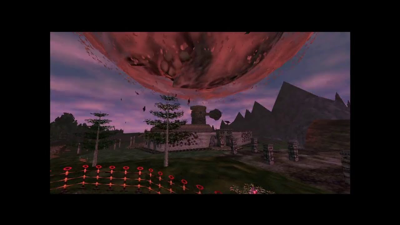 The Legend Of Zelda Majora's Mask|Moon Crashing Into Termina Scene ...