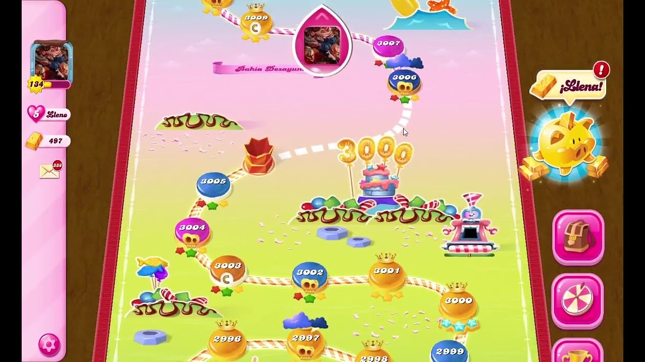 Candy Crush Saga Level 3000 (Old Map CCS) - YouTube