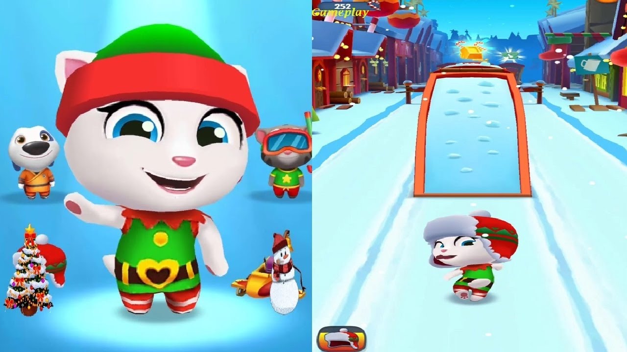Talking Tom Gold Run New Update Christmas 2024 ELF ANGELA Catch the ...