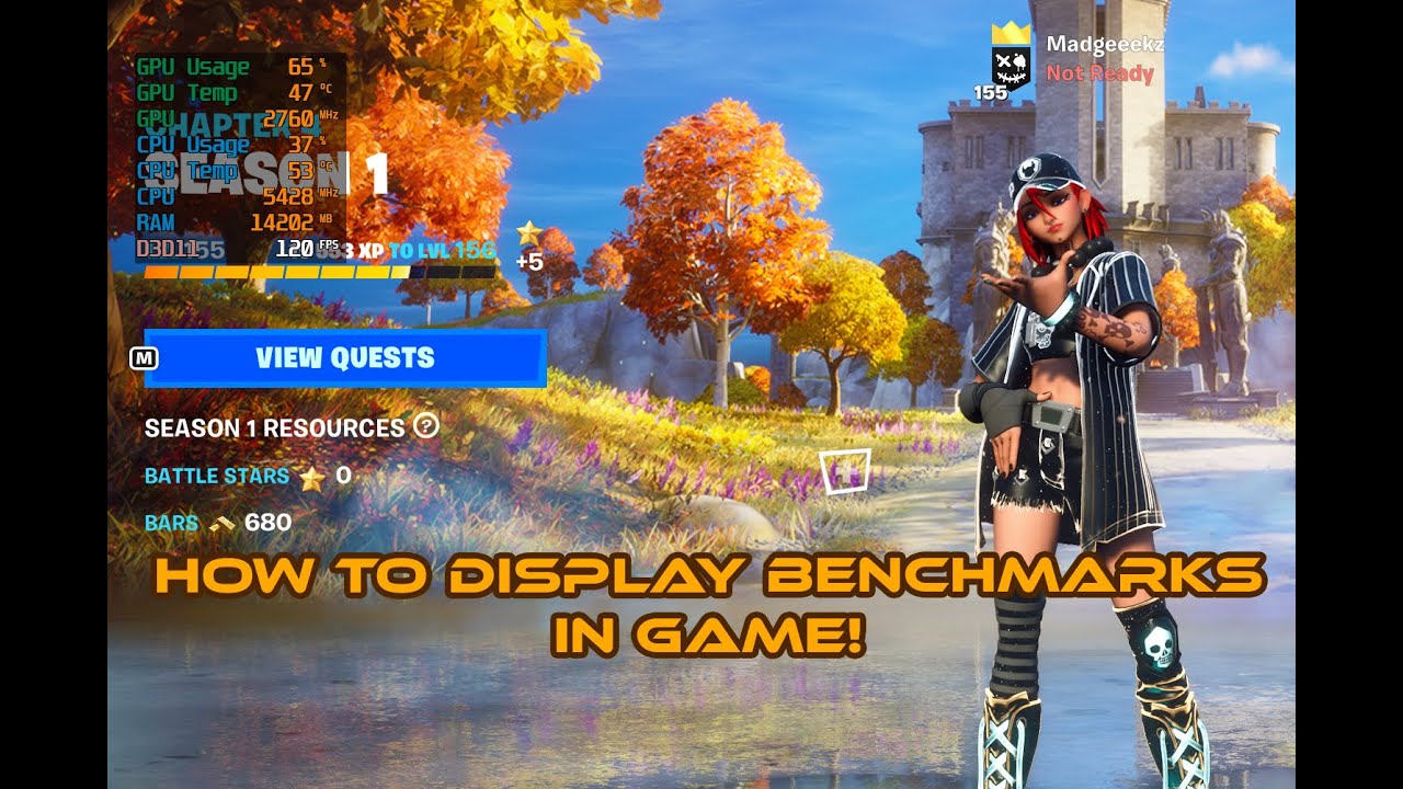 How to display benchmarks in game - YouTube