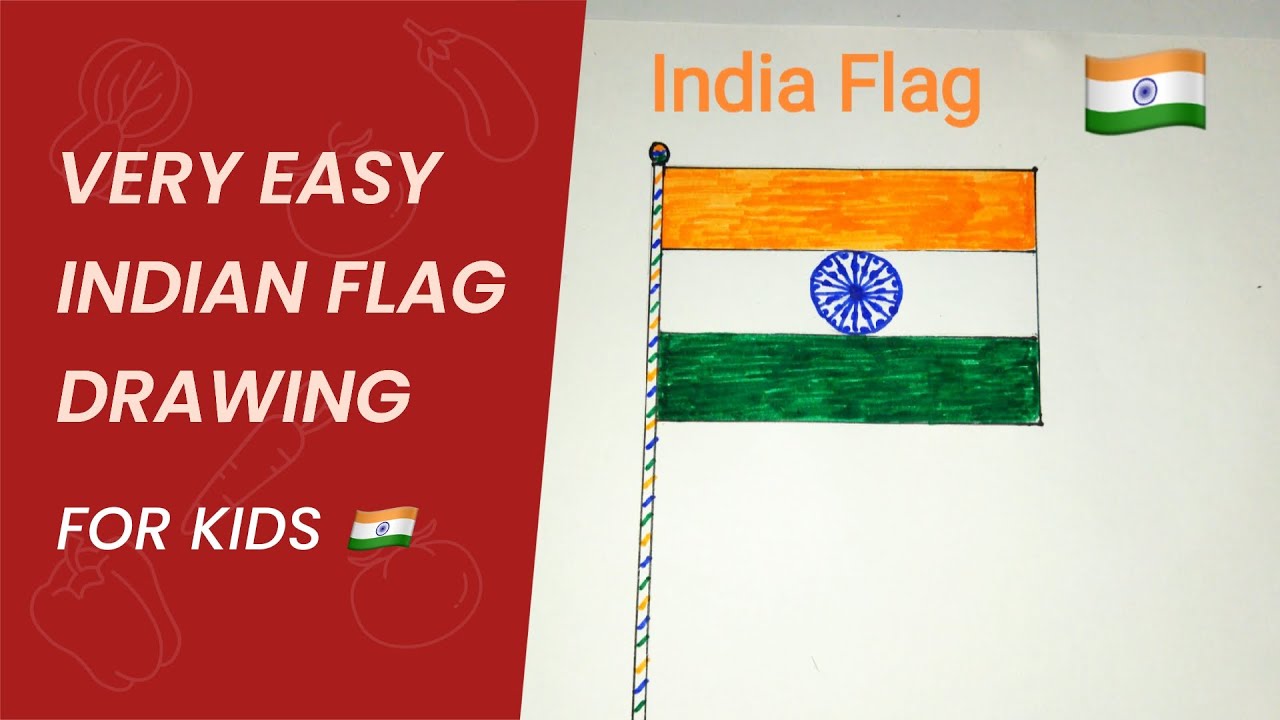 Easy Indian Flag Drawing || Flag Drawing Lesson 2#2 Flag#india#flag# ...