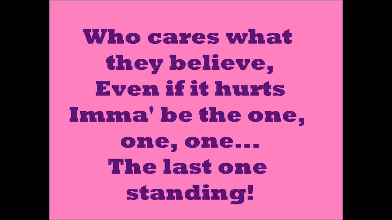 cheryl cole-last one standing lyrics - YouTube