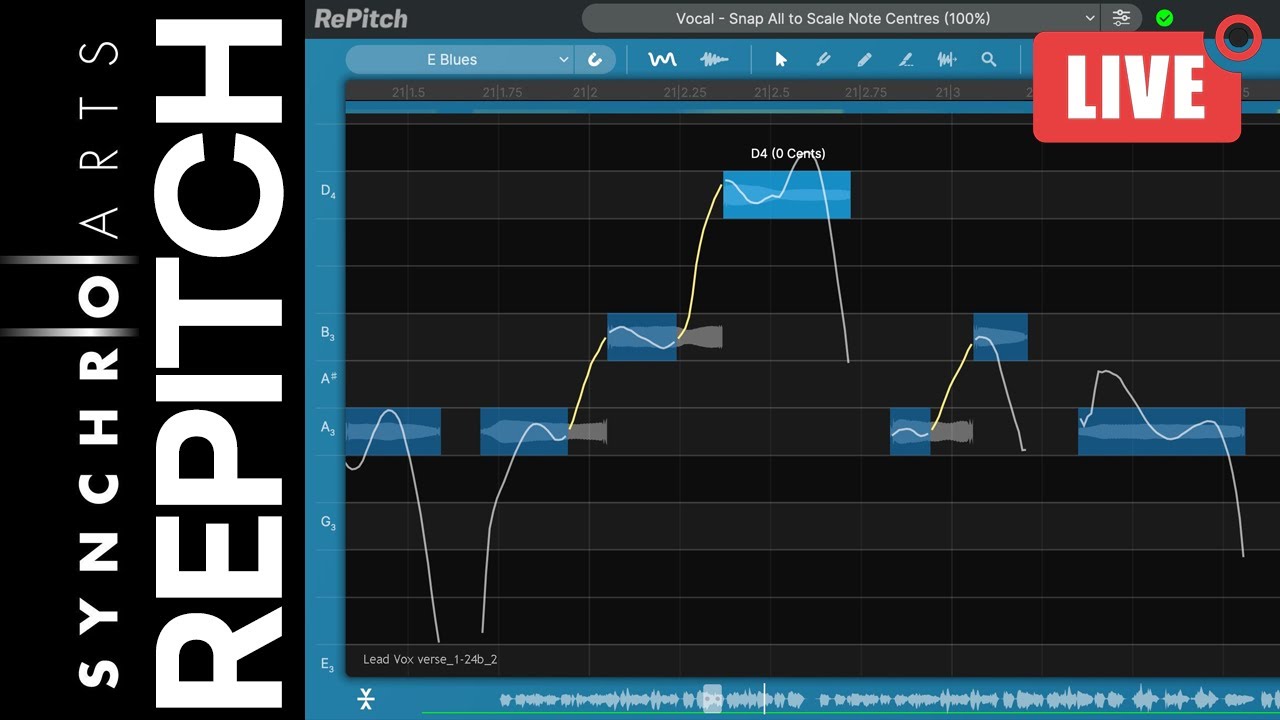 RePitch - Natural Vocal Pitch Editing - Synchro Arts | Live Stream - YouTube