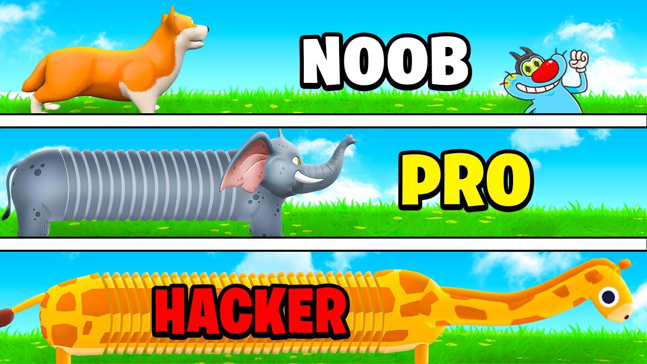 NOOB vs PRO vs HACKER| | In Animal Run | With Oggy And Jack | Rock ...
