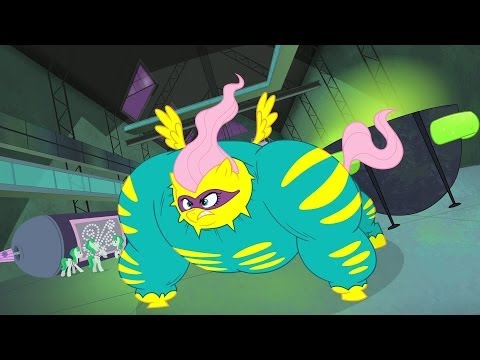 Fluttershy - Flutterhulk - Saddle Rager - Fluttershy turns into Hulk (full scene)