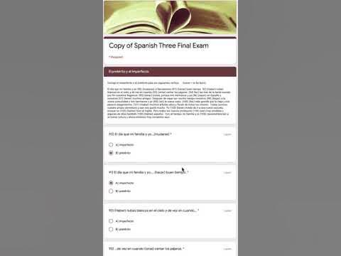 Spanish Three Final Exam Autocorrecting and Printable - YouTube