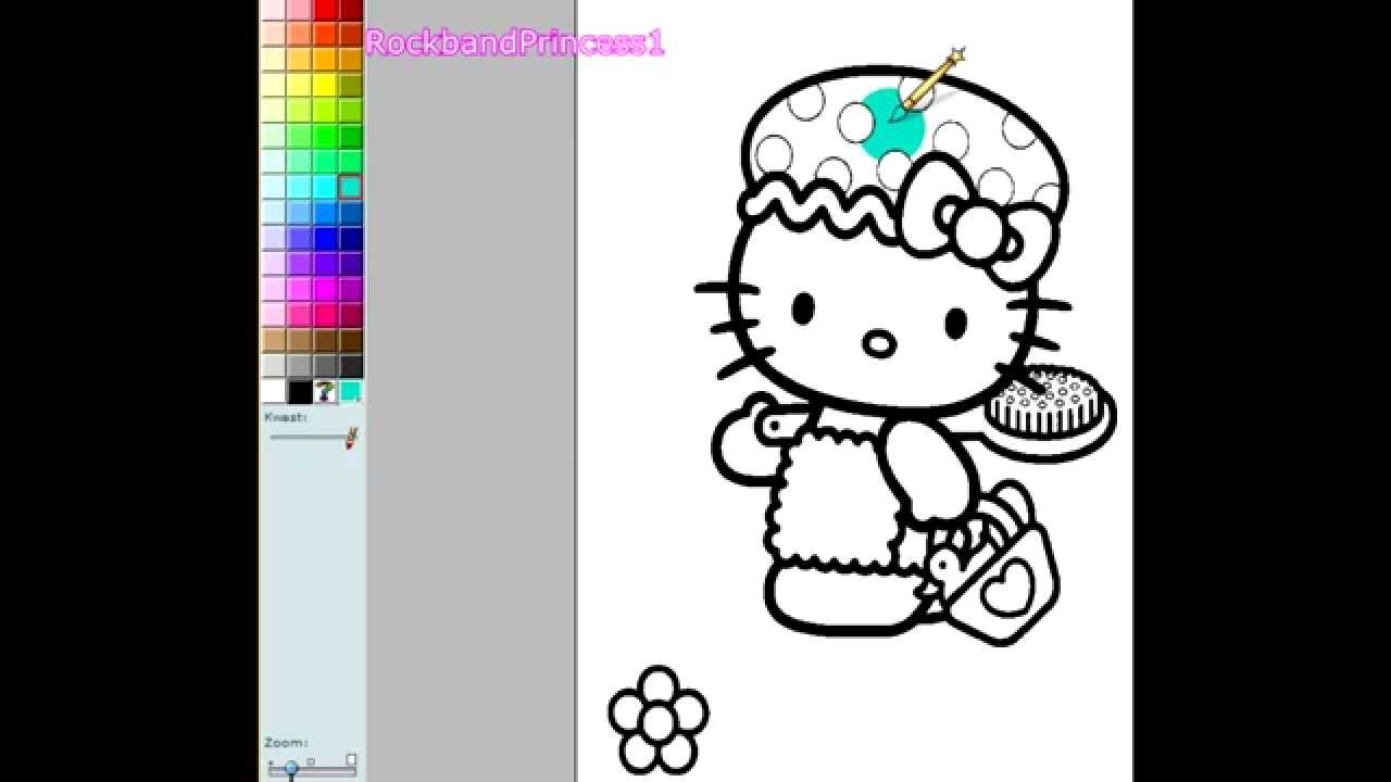 Hello Kitty Coloring Games - YouTube