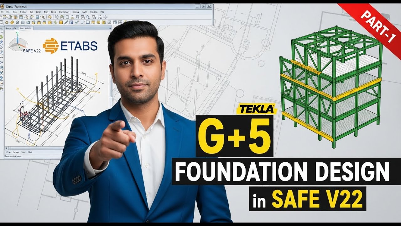 SAFE V22 + ETABS Complete Foundation Design for G+5 Structure | Step-by ...