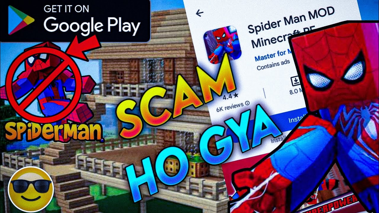 Scam Ho Gya. I FOUND Spiderman MINECRAFT ON PLAY STORE. SPIDER MAN GAME ...