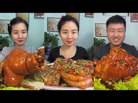 Mukbang Yang Zai Food | Full Video Year 2024 Eating Braised Pork Elbow, Braised Pork Belly Spicy