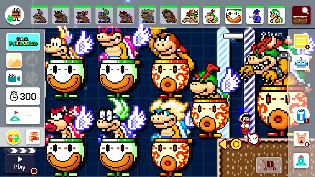 Super Mario Maker 2 - All Bosses Course Maker Experiment! Hard Level ...