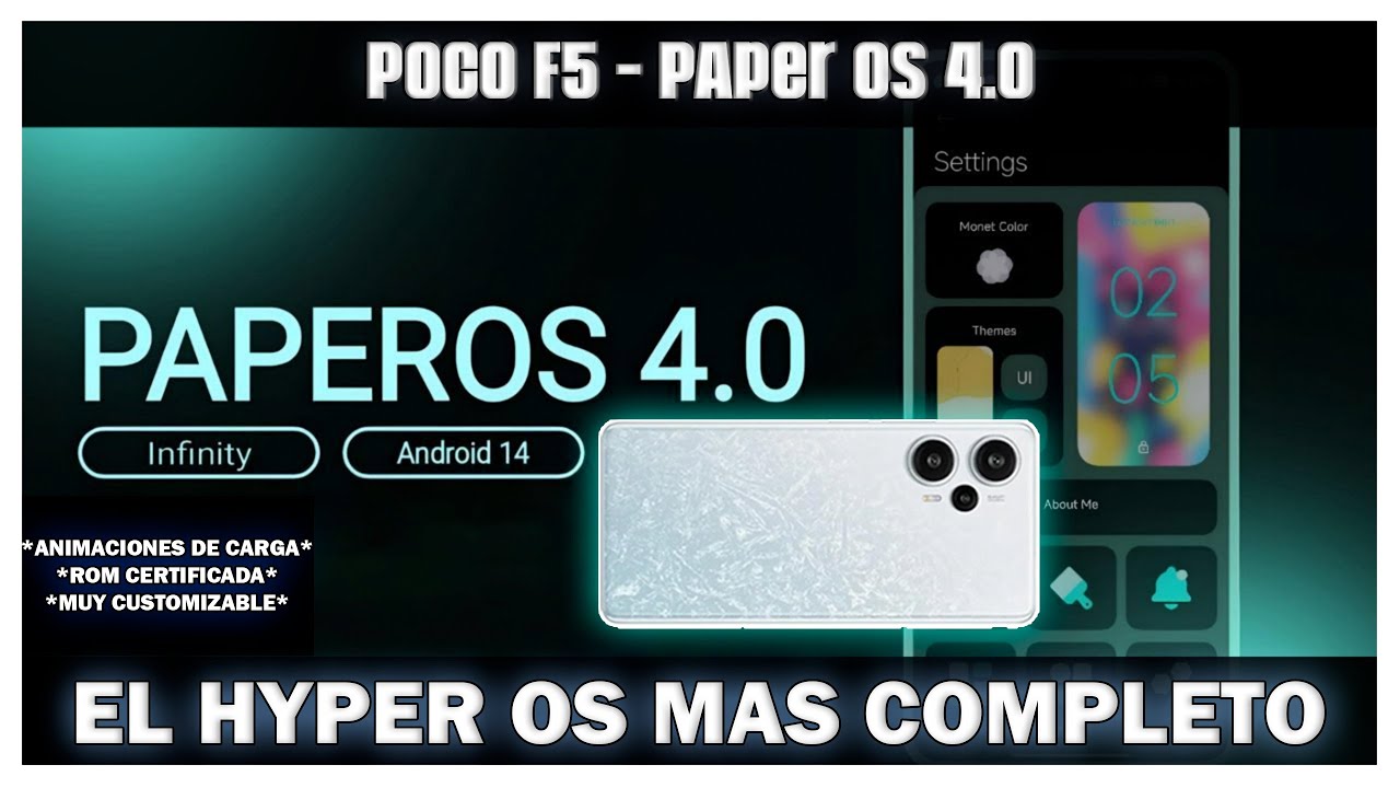 Poco F5 - Hyper Paper OS 4.0 ! LA ROM MAS PERSONALIZADA ! Play ...