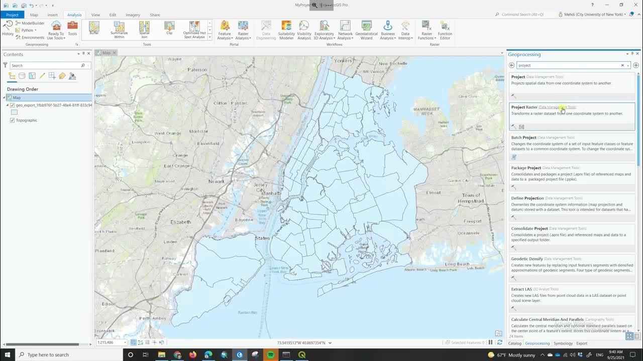 ArcGIS Pro: how to reproject a layer - YouTube