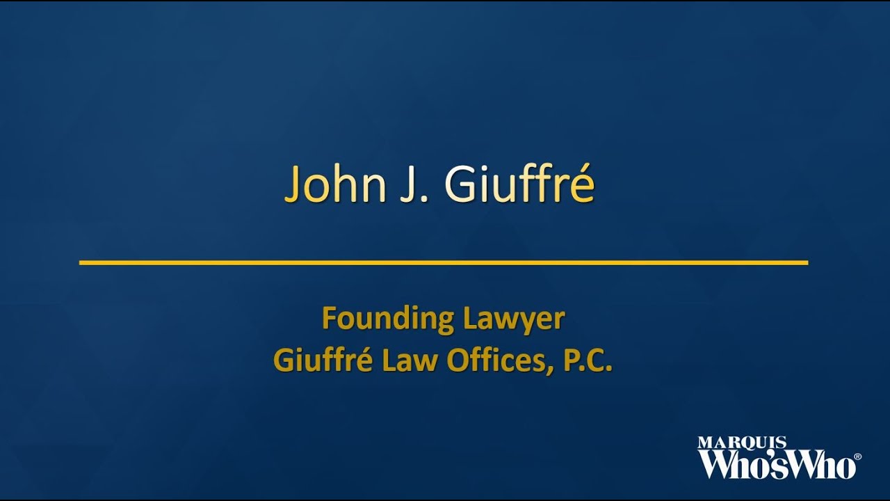 John Giuffre Honored for Excellence in Law - YouTube