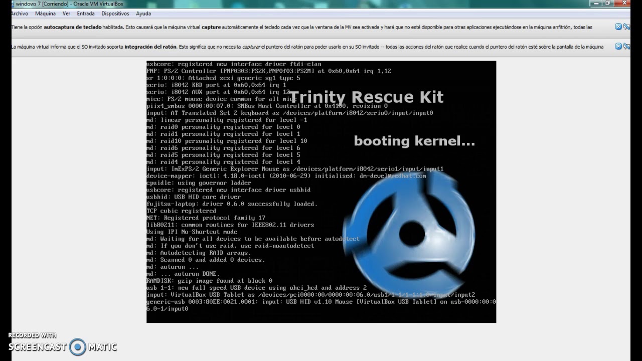 como eliminar contraseñas de usuario con trinity rescue kit - YouTube
