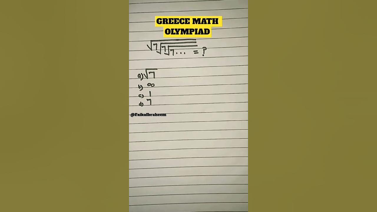 MATH OLYMPIAD QUESTION#maths #mathematics #mathtricks #tricks #hacks #learn #learning #shorts# ...