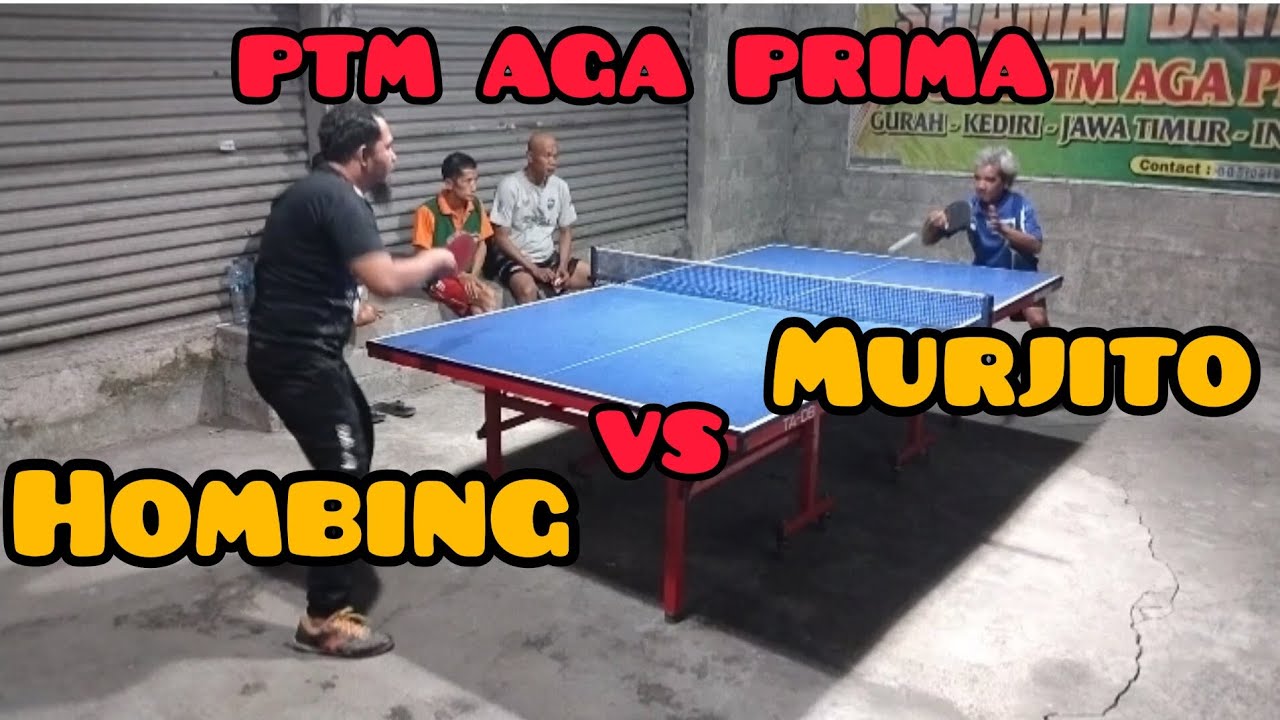 TENIS MEJA KEDIRI // Hombing VS Murjito || Latihan Harian di PTM Aga ...