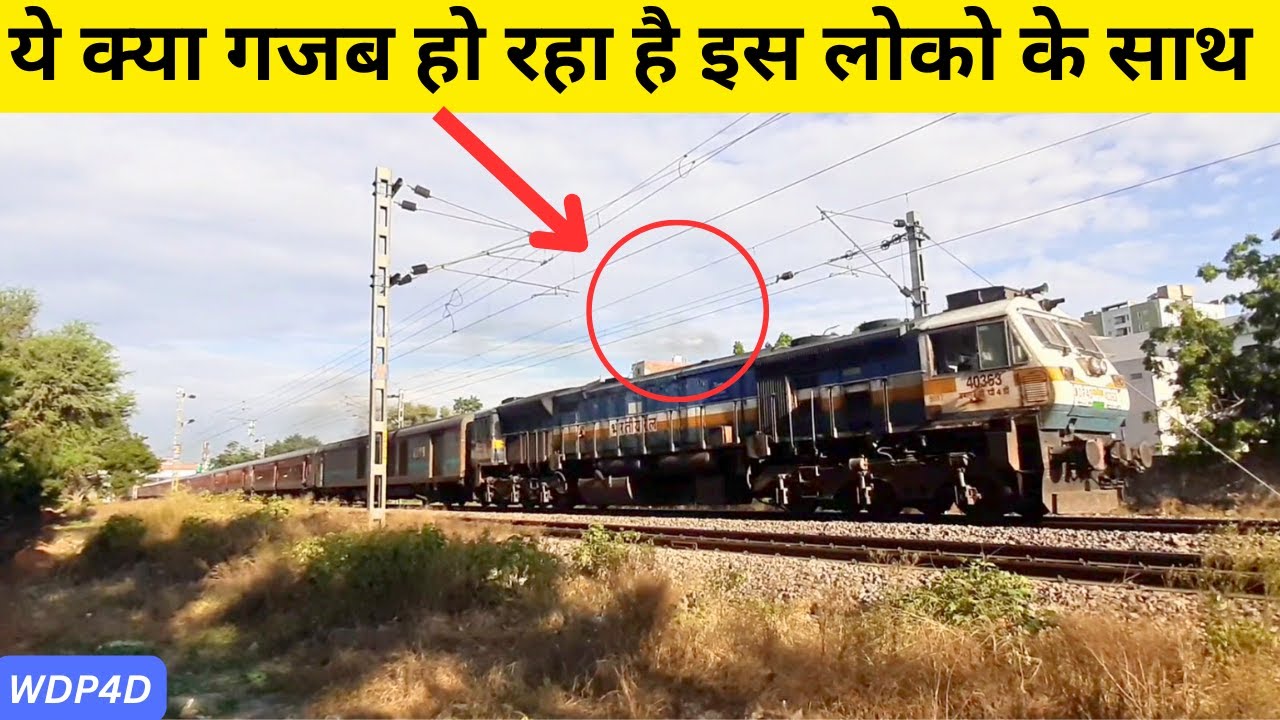 ranthambore express indore to jodhpur 12465 with wdp4d high speed run ...