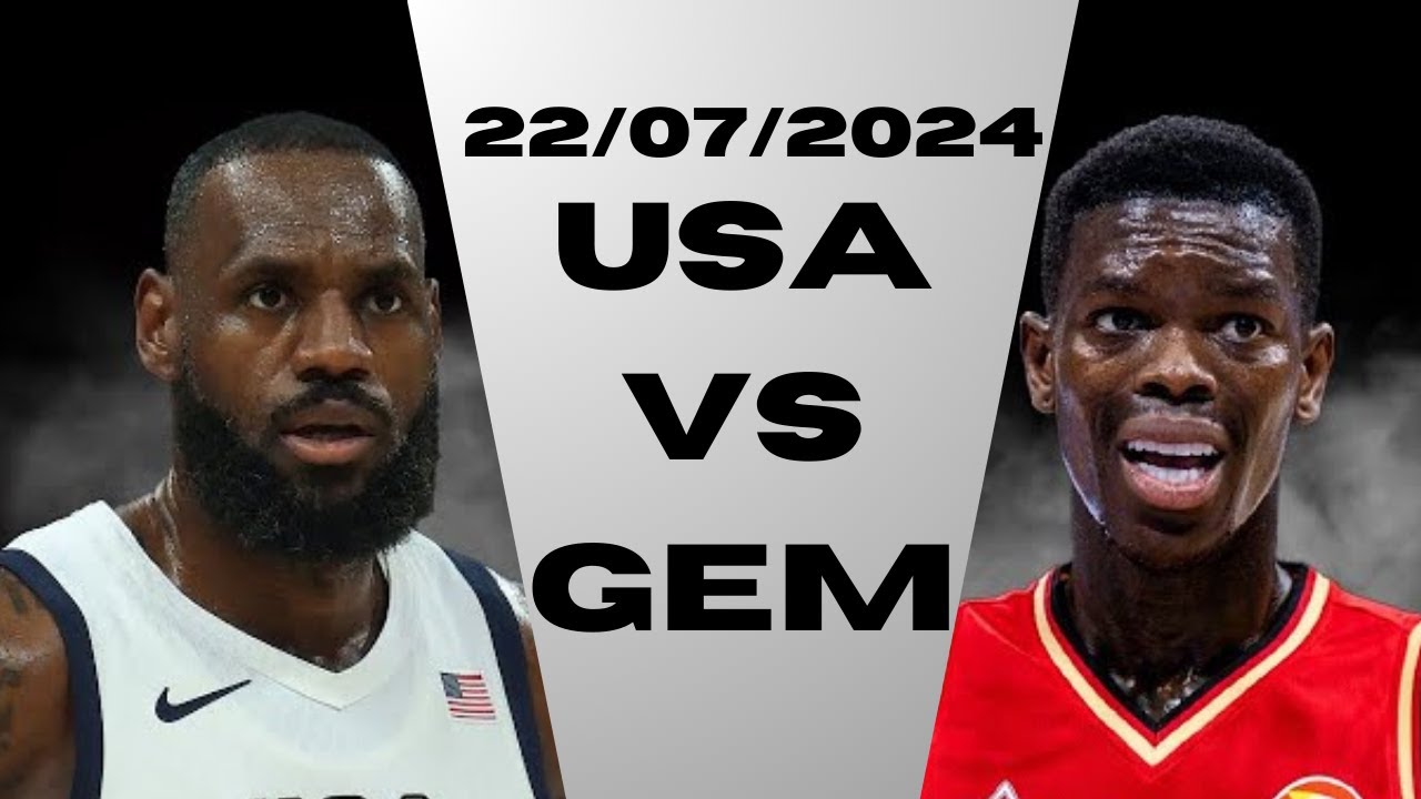 USA vs Germany in NBA Game Highlights! 22/07/2024 - YouTube
