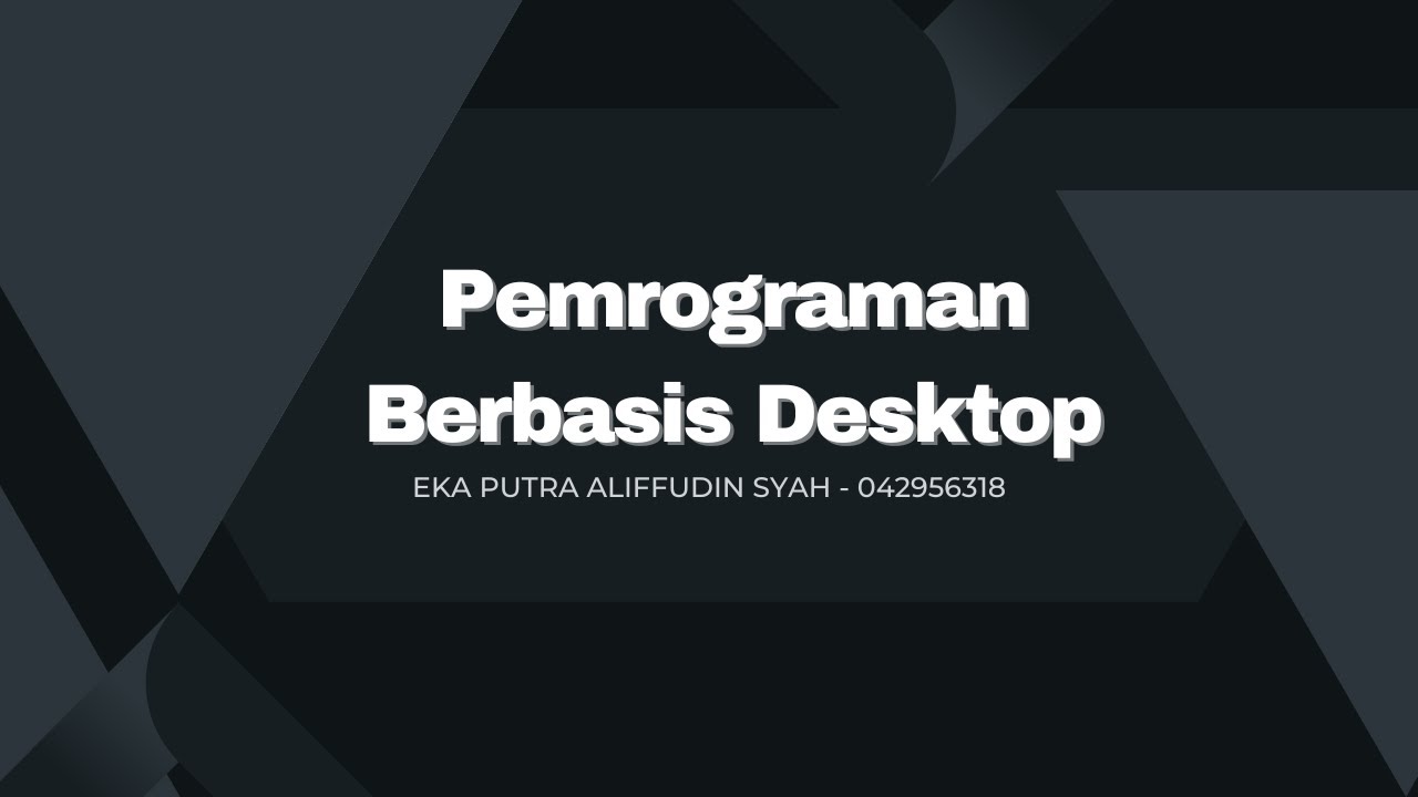 TUGAS 1 Pemrograman Berbasis Desktop - YouTube
