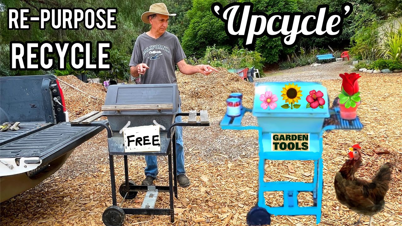 Turn a Free BBQ into a Portable Toolbox or Potting Bench Repurpose Junk ...