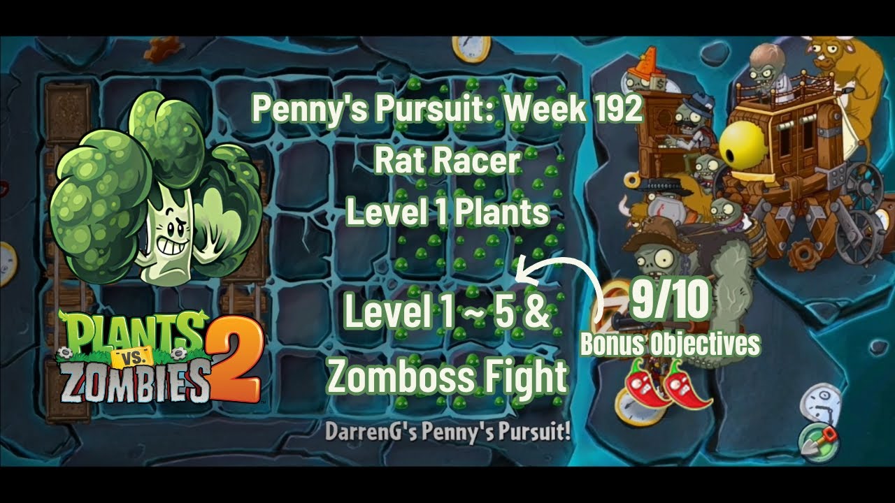 PvZ2 Penny's Pursuit: Blockoli | WEEK 192 | Walkthrough & Zomboss 🌶🌶 ...
