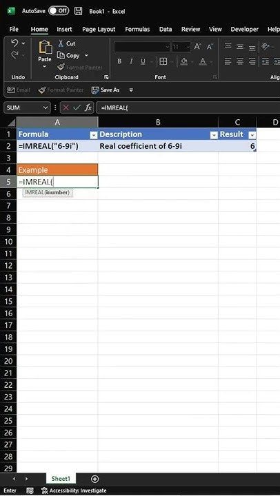 #shorts IMREAL function #microsoft #excel tutorial - YouTube