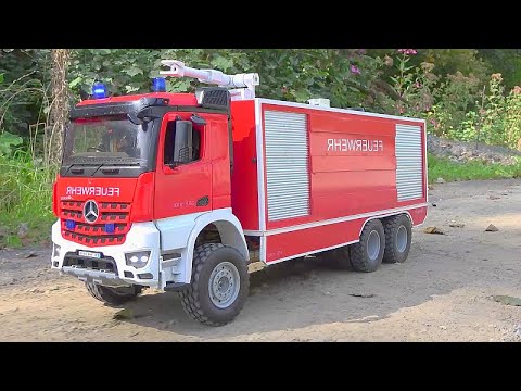 HEAVY RC EQUIPMENT ON FIRE! UNIQUE RC FRIE TRUCK ACTION! GTLF 10000 ...