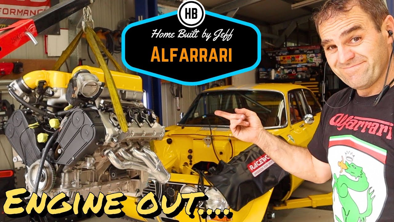 Ferrari engine out... - Ferrari engined Alfa 105 Alfarrari build part ...