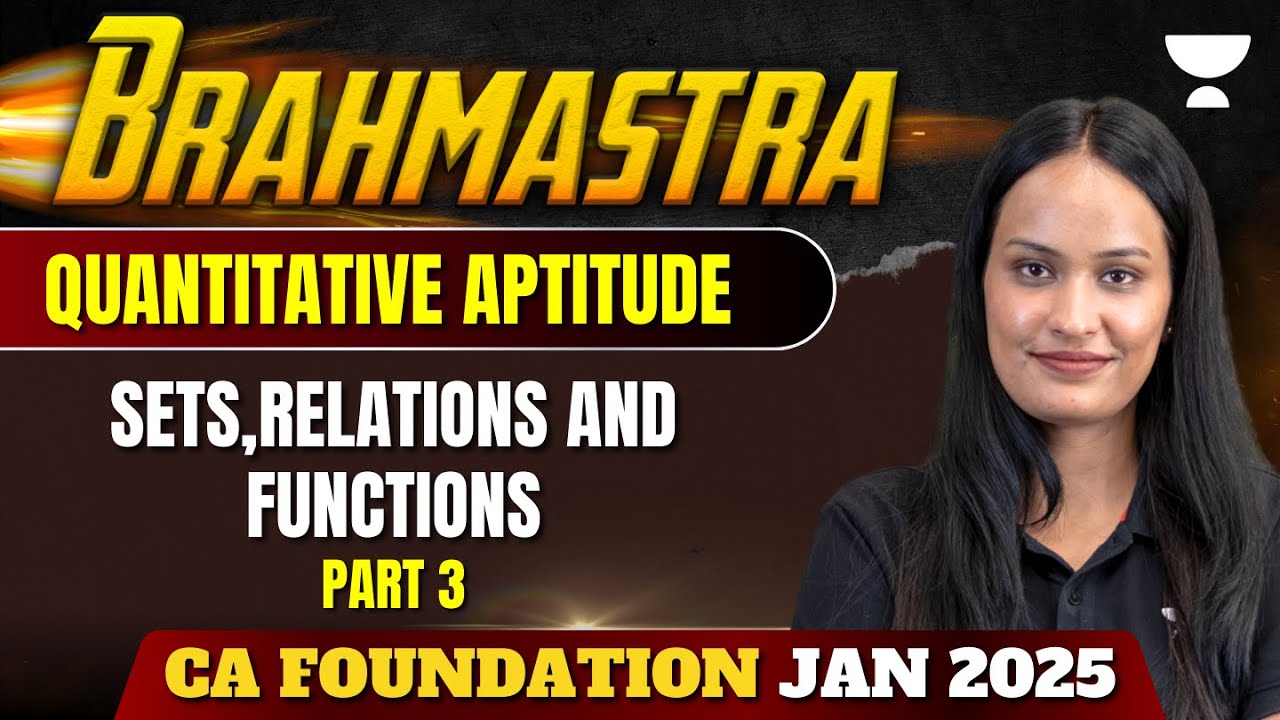 Sets,Relations And Functions,Limits And Continuity| QA | Part 3| CA Foundation Jan25| Shivani ...