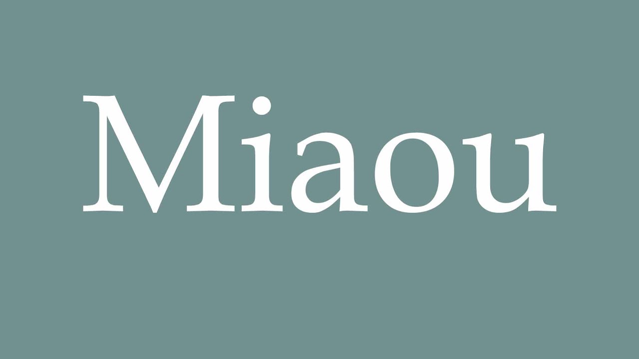 How to Pronounce ''Miaou'' (Meow) Correctly in French - YouTube