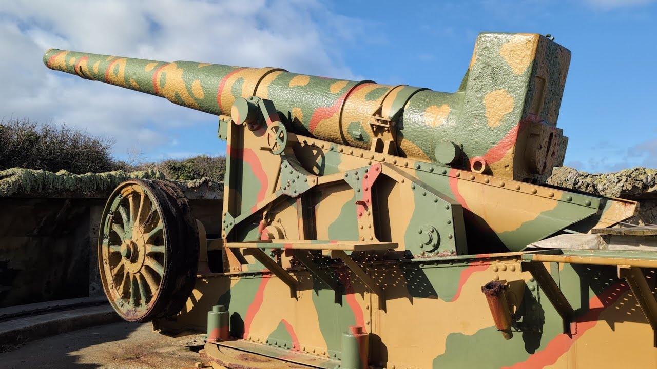 WW2 German trenches and gun battery - YouTube