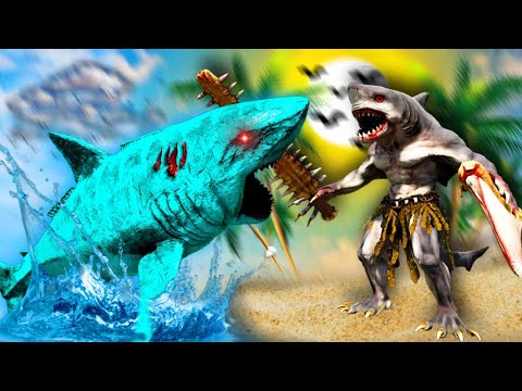 MEGA SHARK MEGALODON EVOLUIDO! A REVOLUÇÃO DOS TUBARÕES! Ark Survival ...